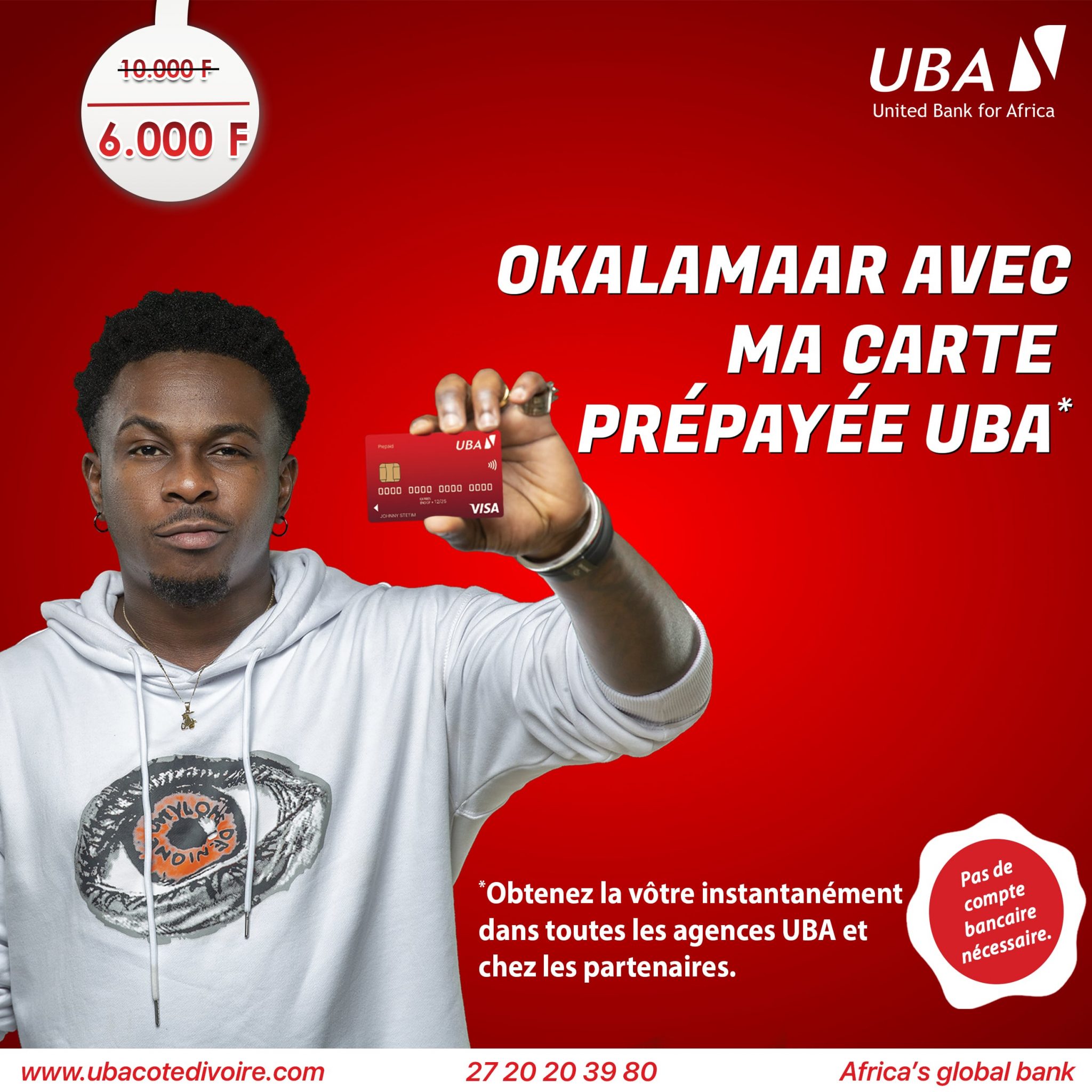 Carte prépayée - UBA Cote d'ivoire